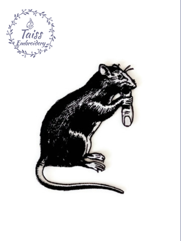 Rat and Finger. Patches – Embroidery Taiss