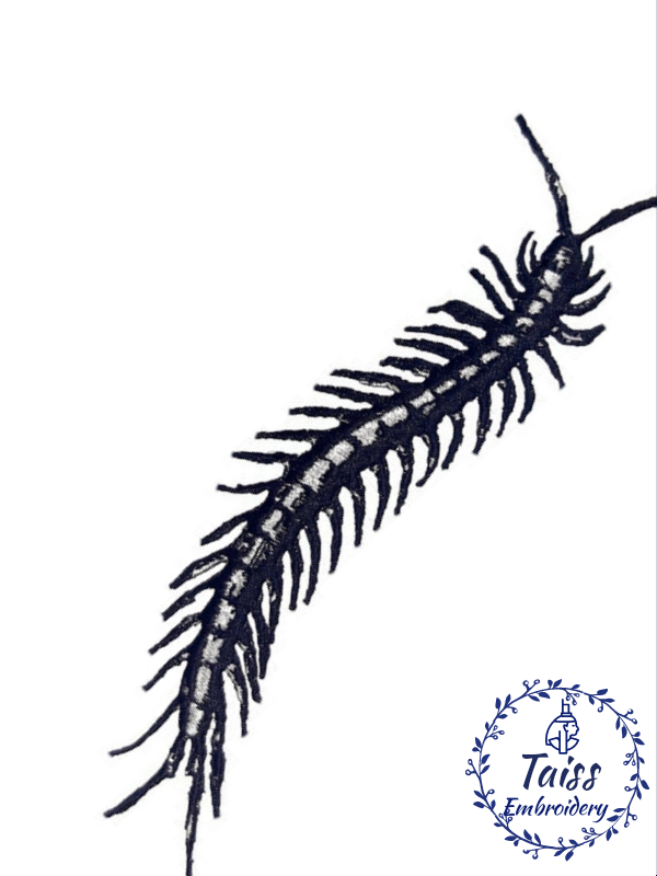 Centipede patch, embroidered iron on patch – Embroidery Taiss